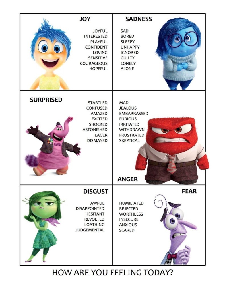 Inside Out Feelings Chart – Krista H Counseling